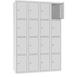 Metalen locker met 16 vakken - H.180 x B.120 cm
